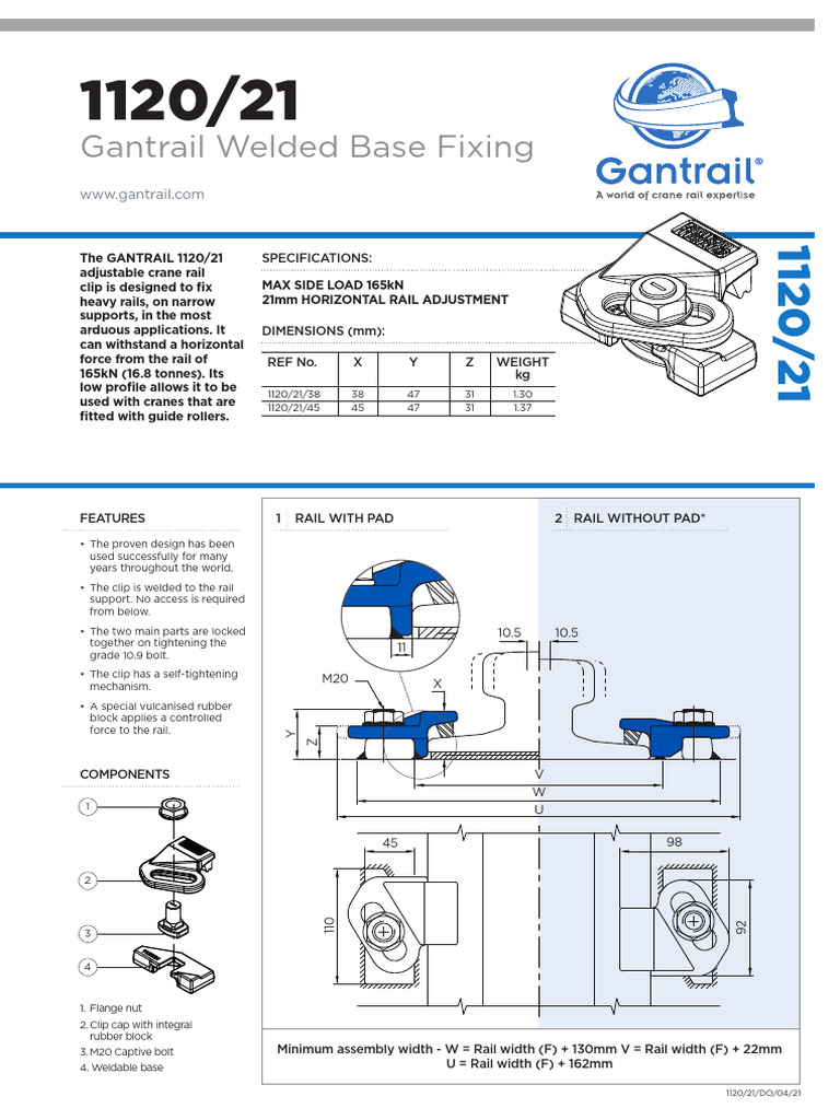 Gantrail 1120 21 DS-0421 | PDF | Welding | Construction