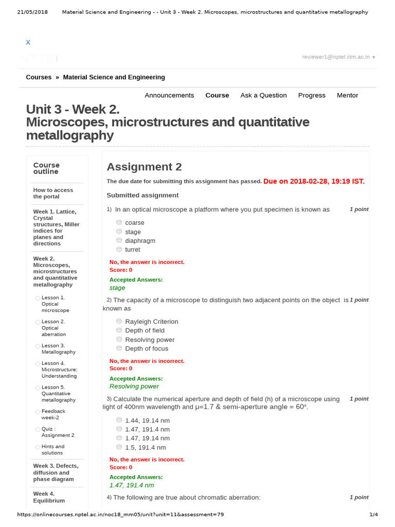W2A1 | PDF | Angular Resolution | Crystallite