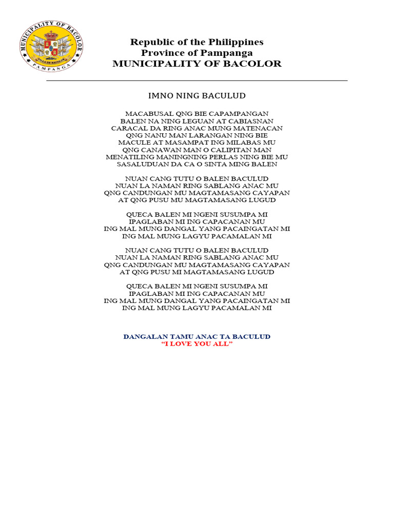 Himno Ning Baculud | PDF | Agama & Spiritualitas