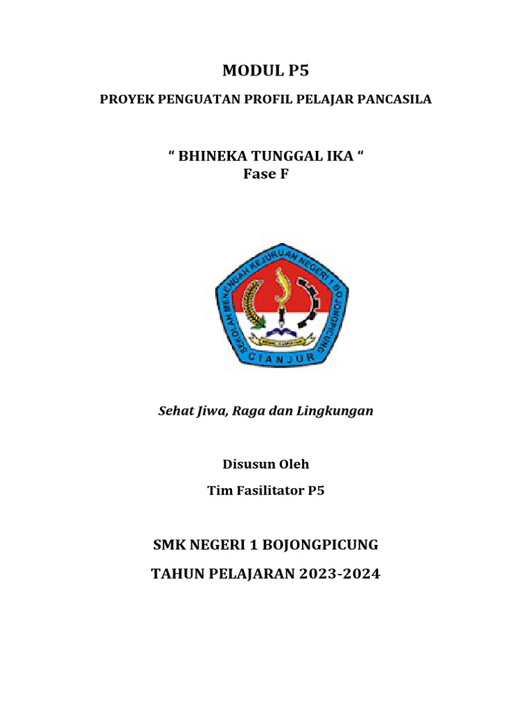 Modul Projek - Bangunlah Jiwa Dan Raganya - Fase E | PDF Modul Projek - Bangunlah Jiwa Dan Raganya - Fase E | PDF