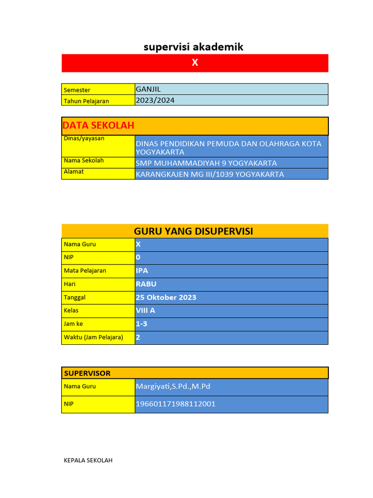 Lampiran Supervisi | PDF