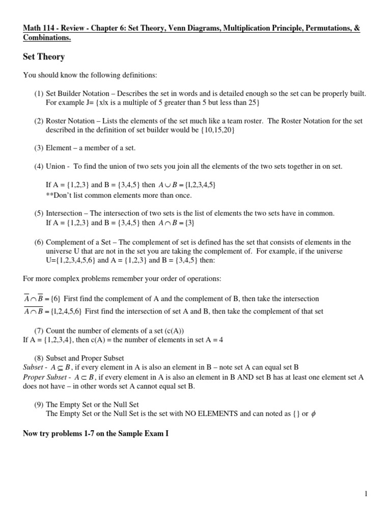 Set Theory Exam Questions and Answers A | PDF | Set (Mathematics) | Permutation