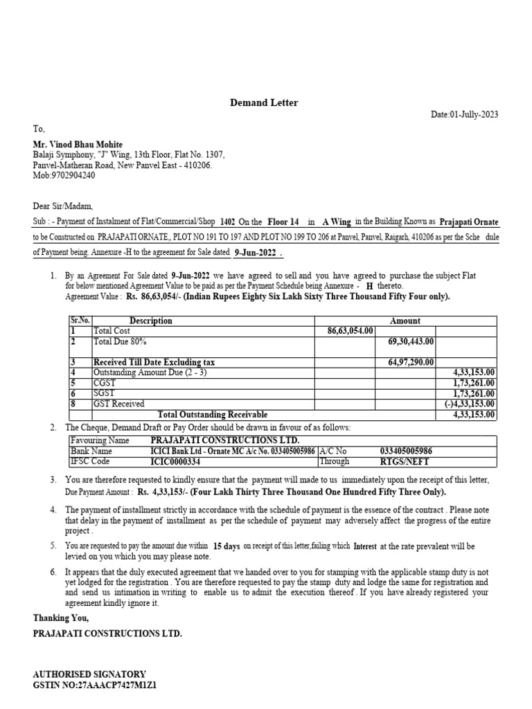 Demand Letter | PDF | Government Finances | Taxes