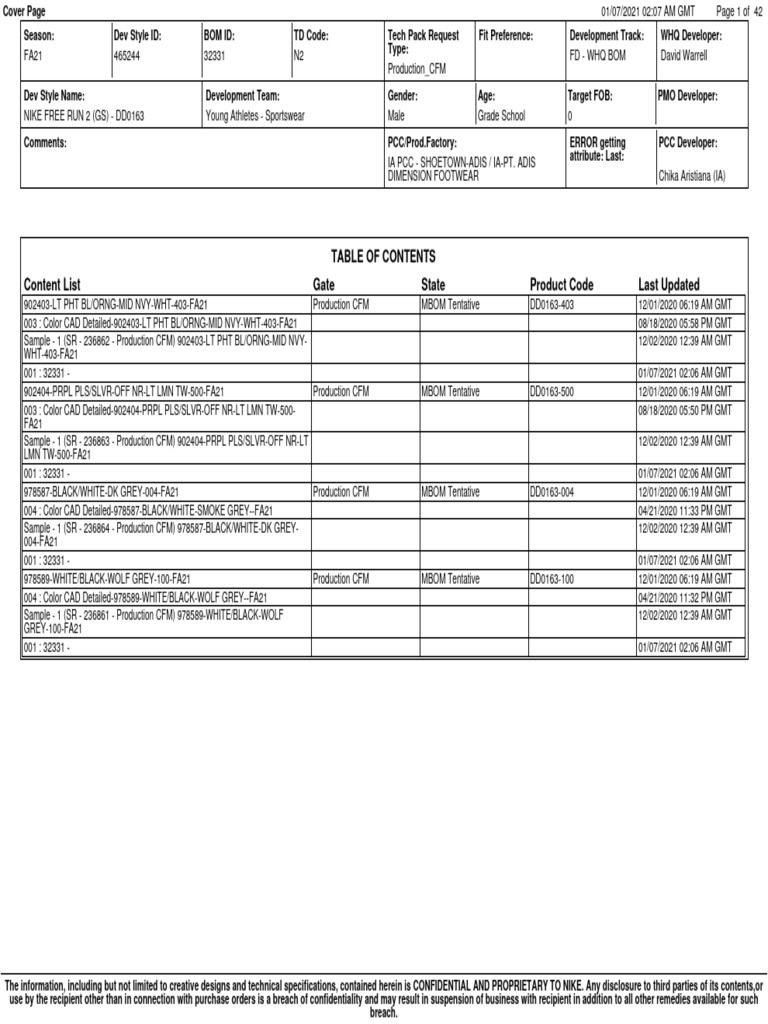 FA21 CFM NIKEFREERUN2GS-DD0163 002 73018FA21 IAPCC 07jan21 0207 | PDF ...
