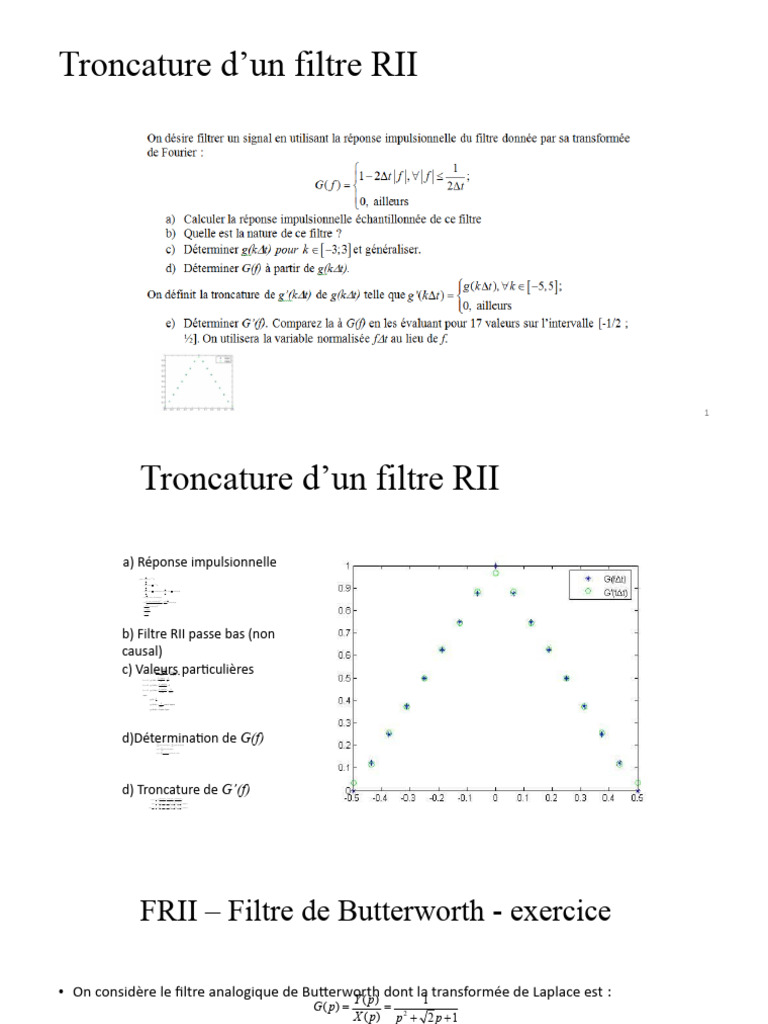 Correction Exercices (1) | PDF | Filtre (électronique) | Traitement du signal