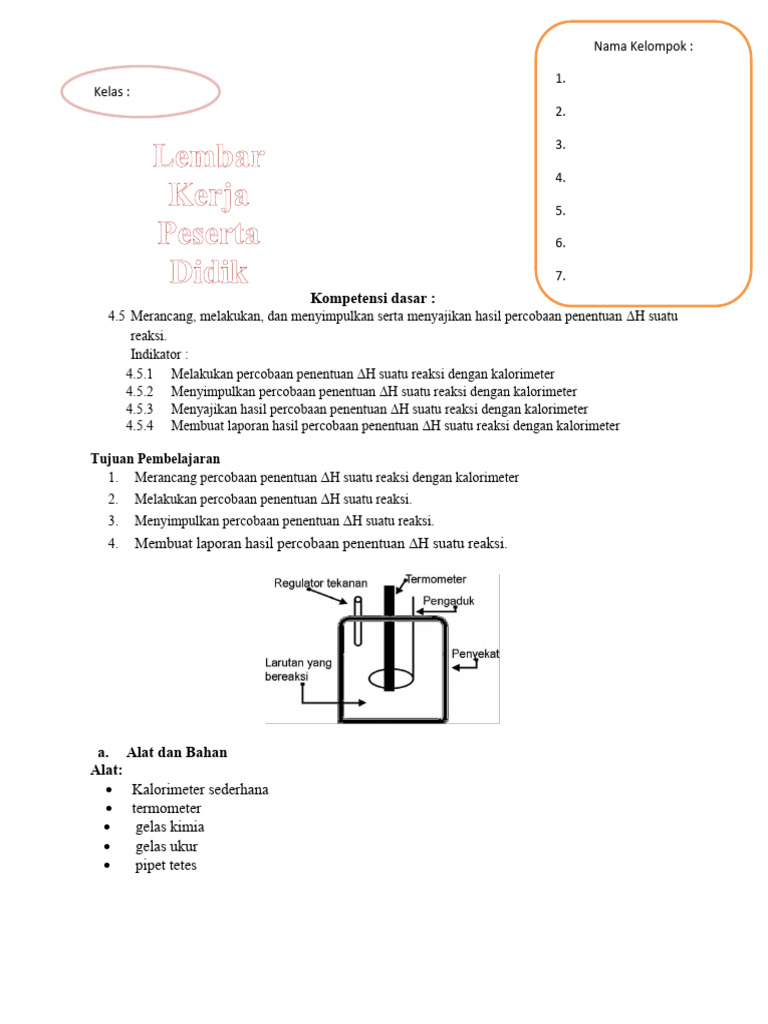 LKPD Kalorimeter | PDF