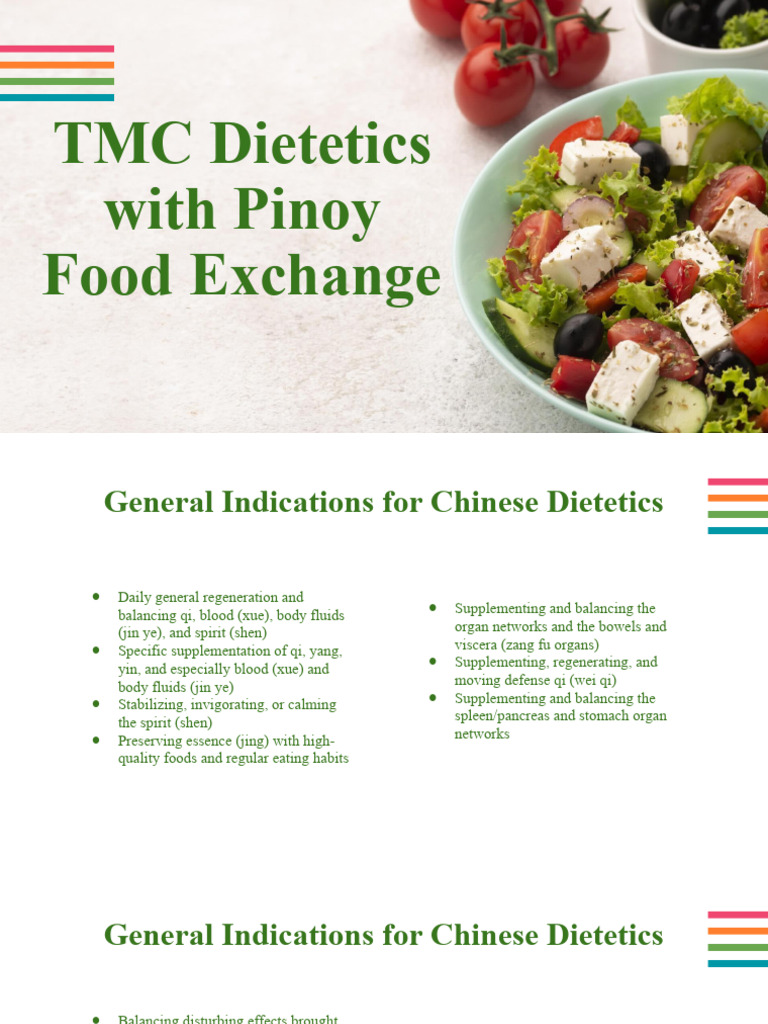 TMC Dietetics With Pinoy Food Exchange | PDF | Dieting | Milk