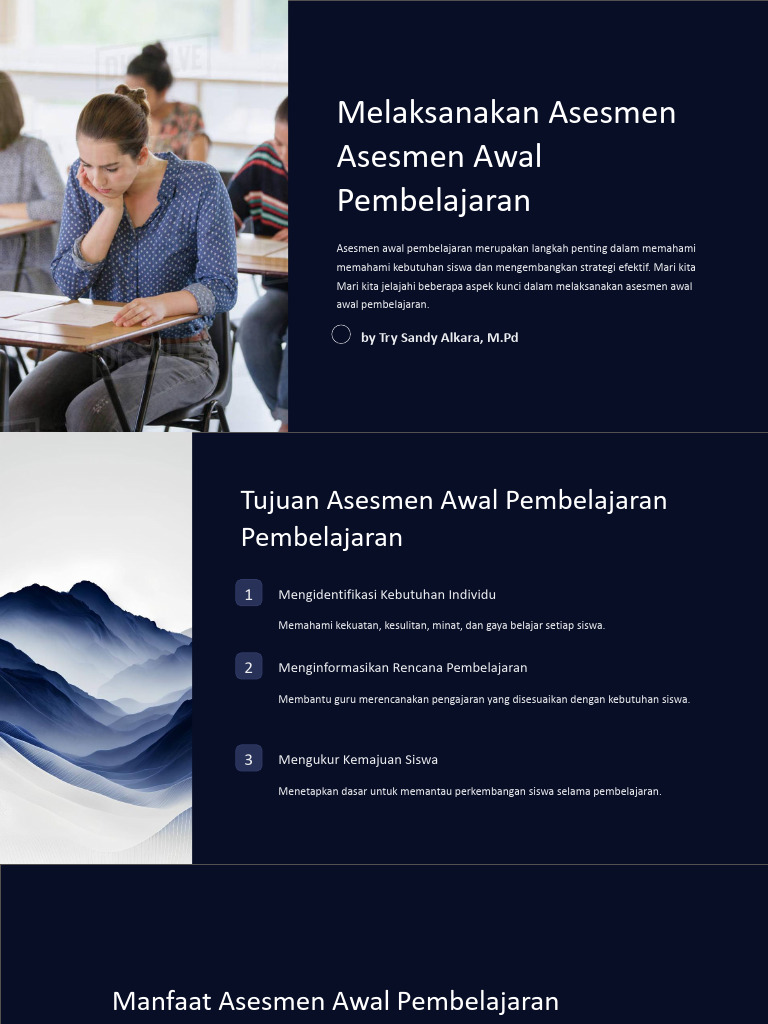 Tujuan dan Metode Asesmen Awal Pembelajaran | PDF