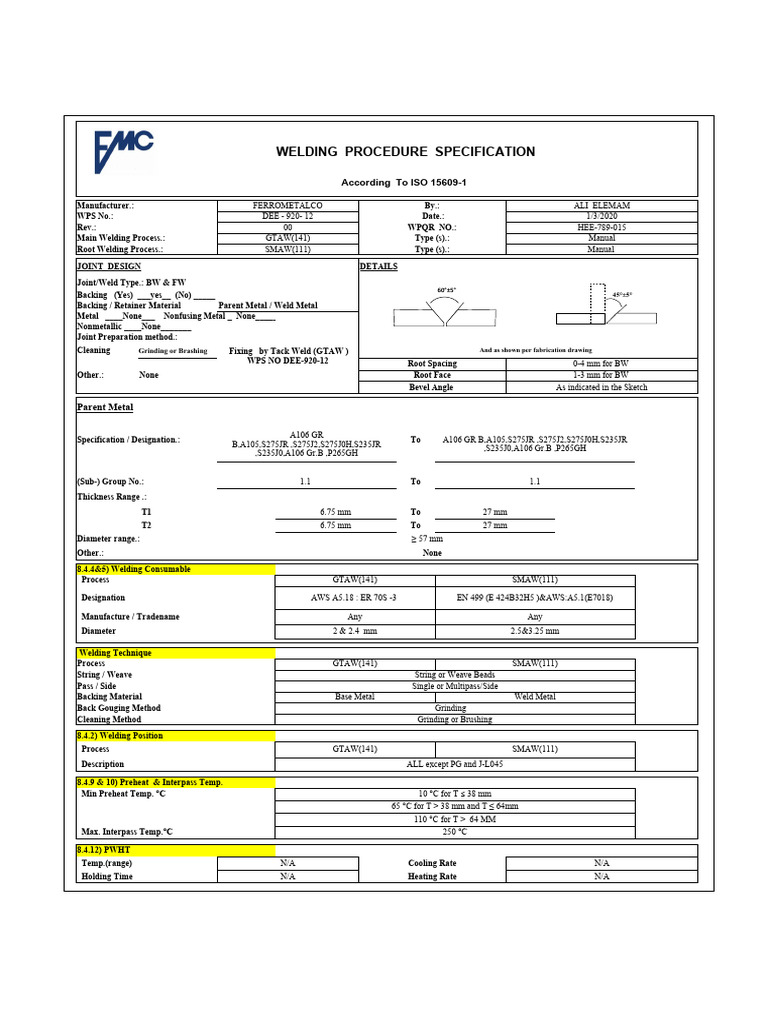 DEE-920-12 - Rev 0 | PDF | Construction | Welding