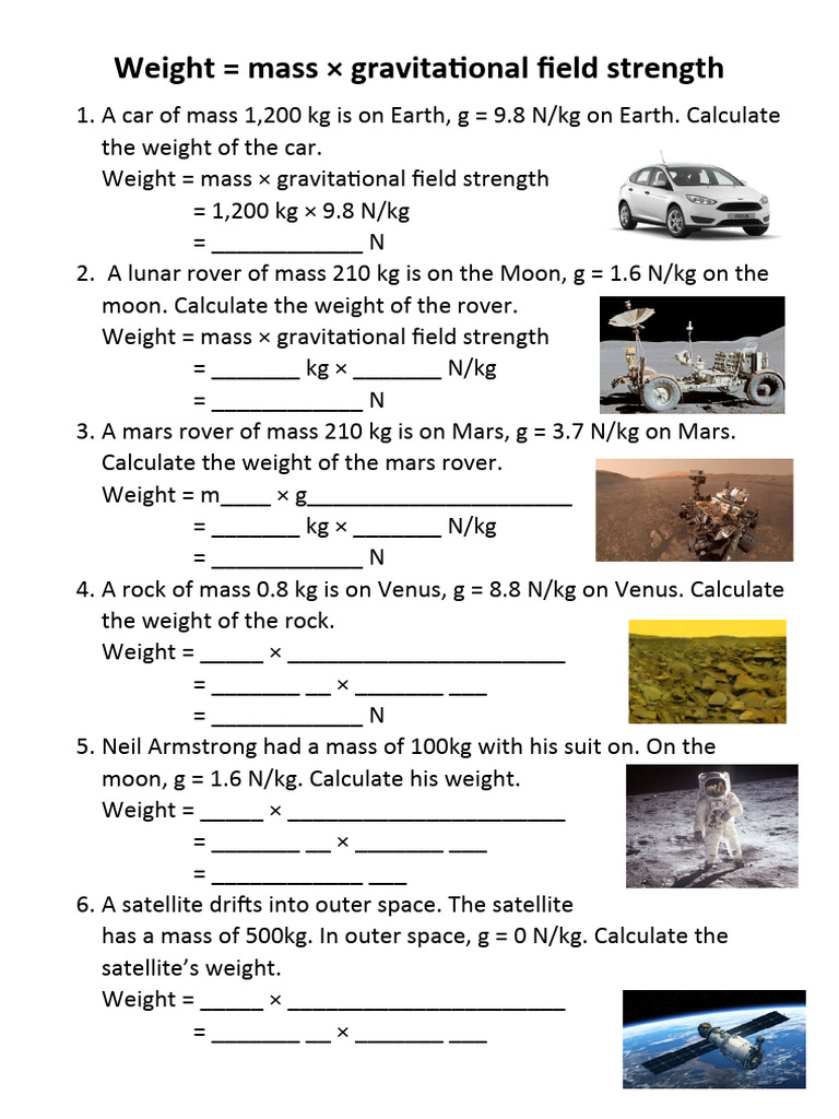 Weight Worksheet | PDF
