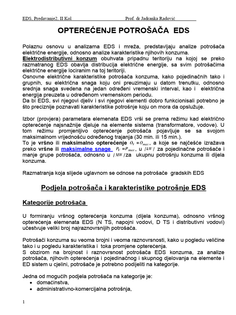 EDS - Predavanja - II Dio | PDF