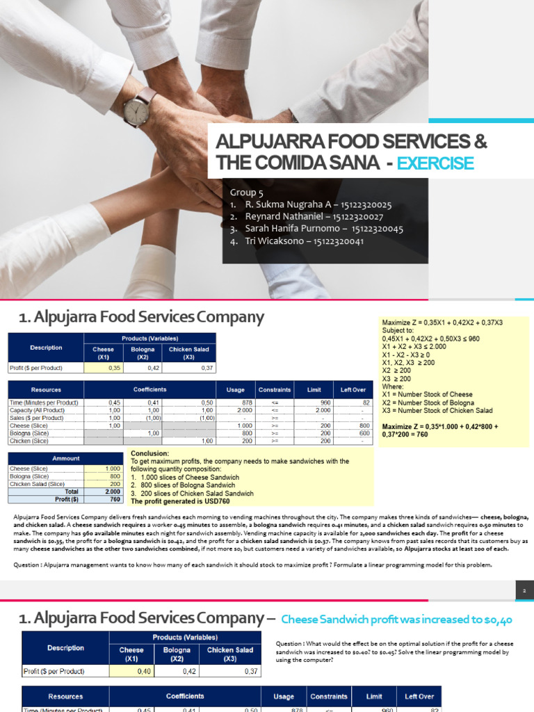 Resource Allocation LP - Group 5 | PDF | Linear Programming | Soybean