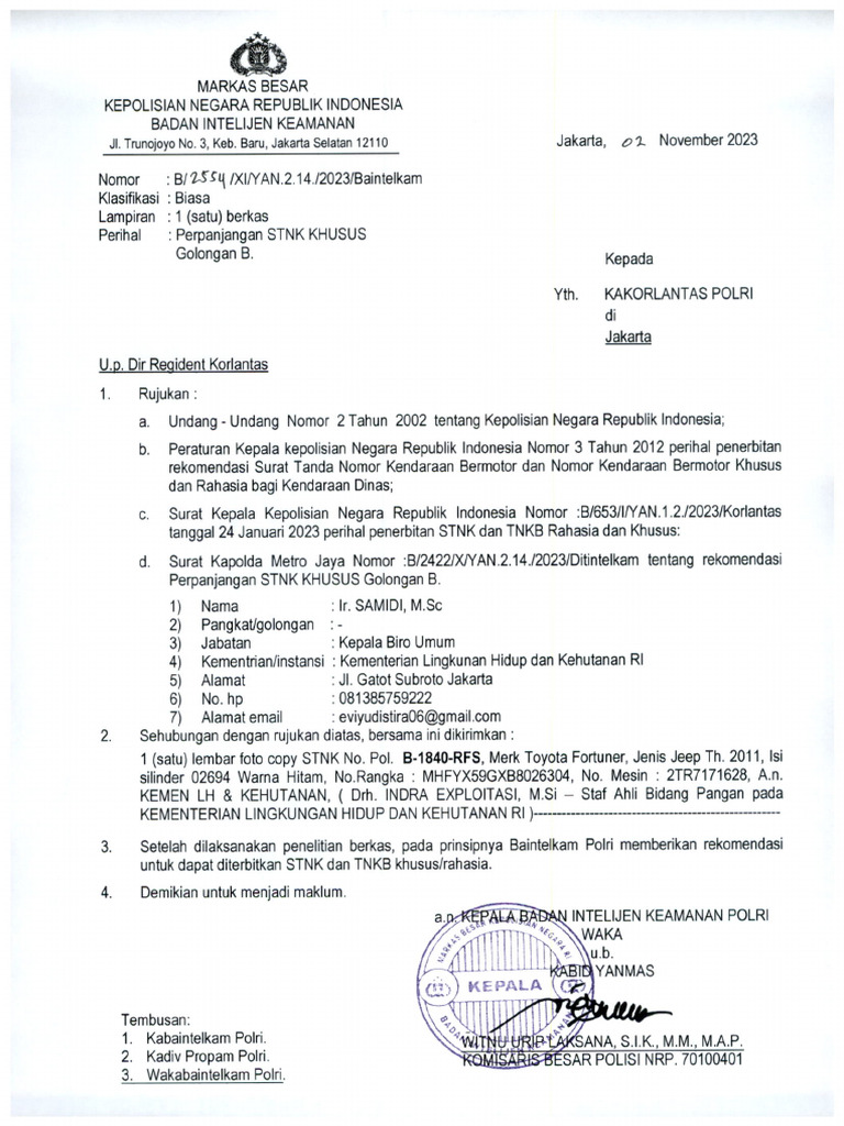 No. Pol. B-1840-RFS | PDF