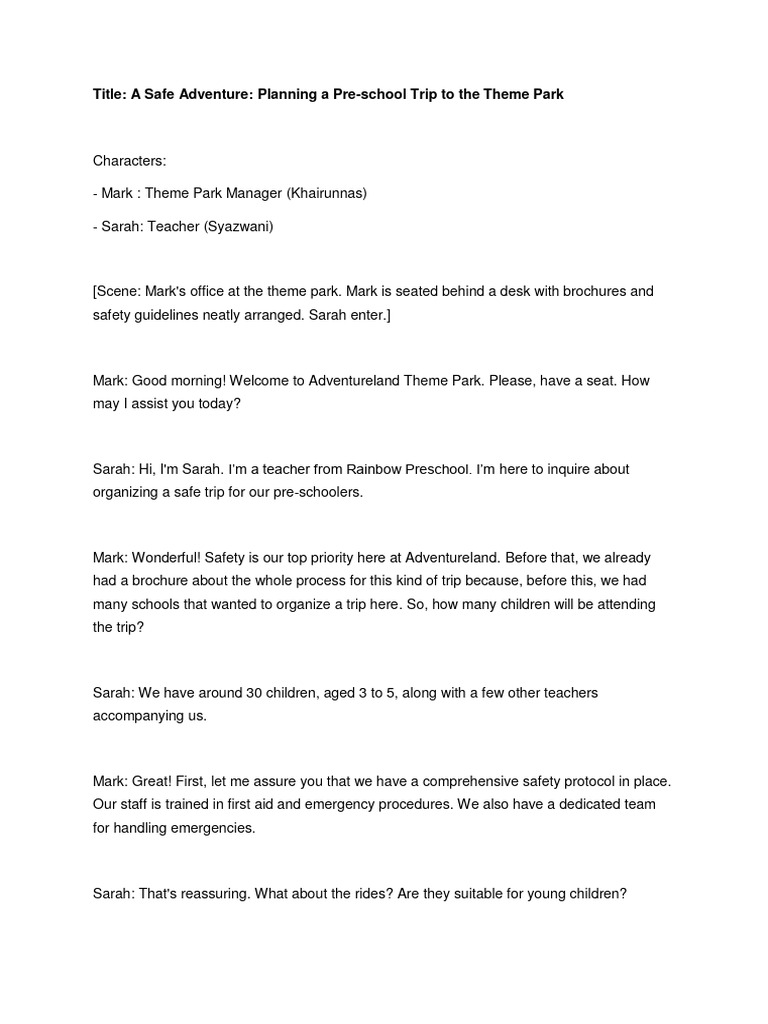 Role-Play Script | PDF | Public Toilet | Preschool