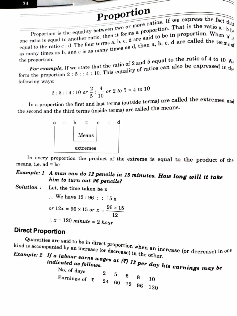 Proportion | PDF | Ratio | Division (Mathematics)