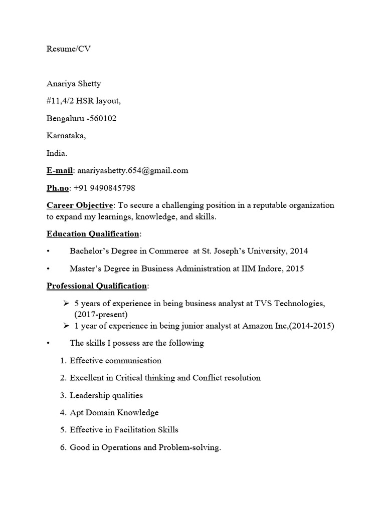 BCC Resume | PDF