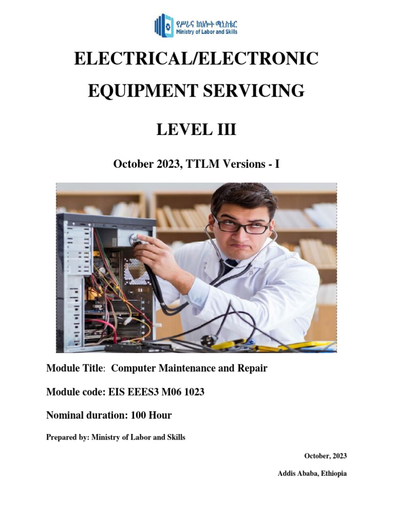 TTLM M06 L3 2016 Computer Maintenance and Repair | Download Free PDF | Computer Data Storage ...