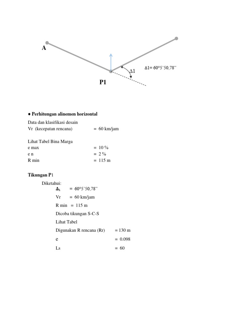 2 Perhitungan Alinemen Horizontal | PDF | Teaching Methods & Materials