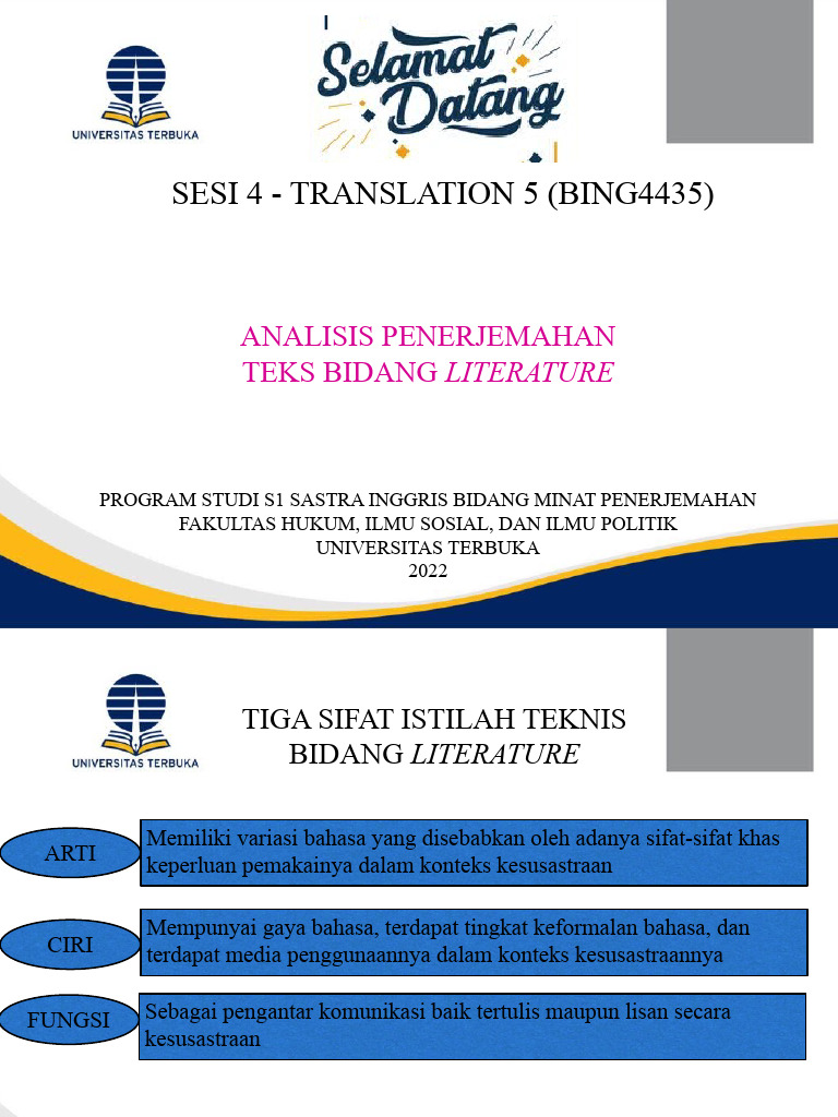 Materi Translation 5 - Sesi 4 | PDF | Ilmu Sosial | Kajian Bahasa Asing
