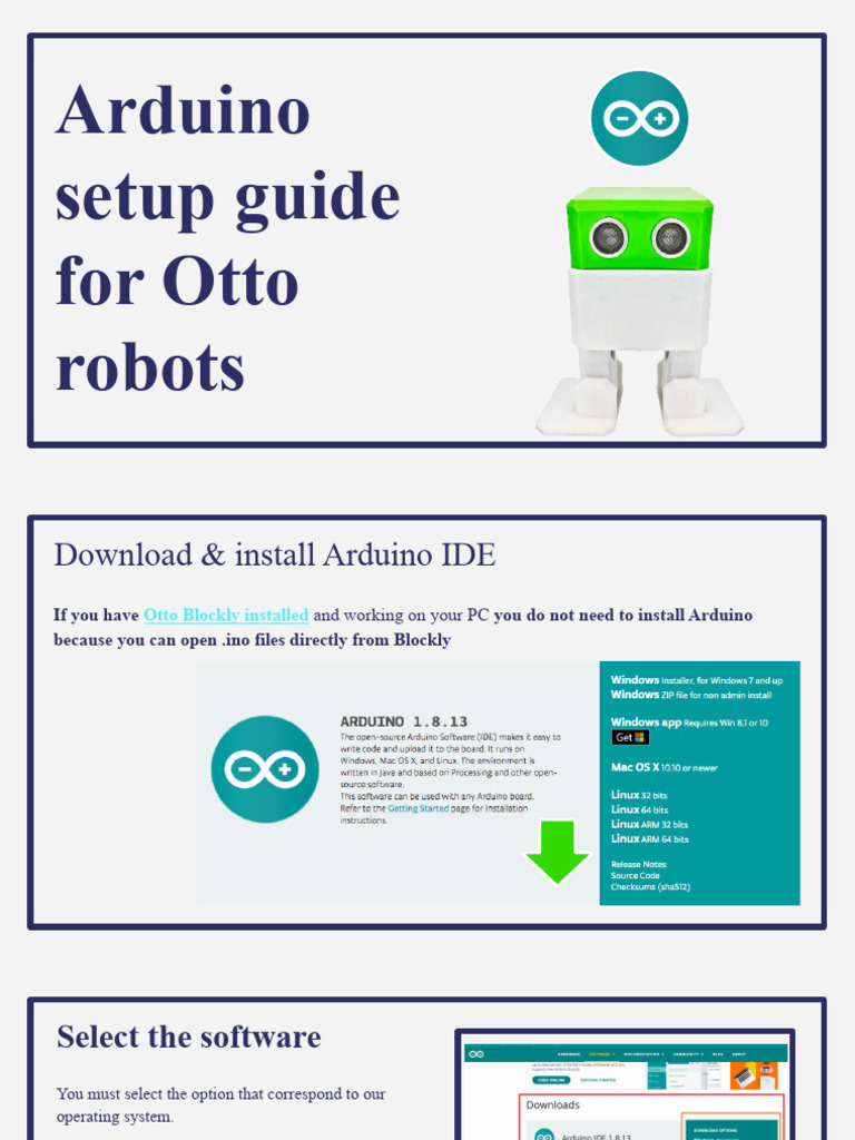 Arduino Setup Guide For Otto Robots Pdf Arduino Device Driver 4383