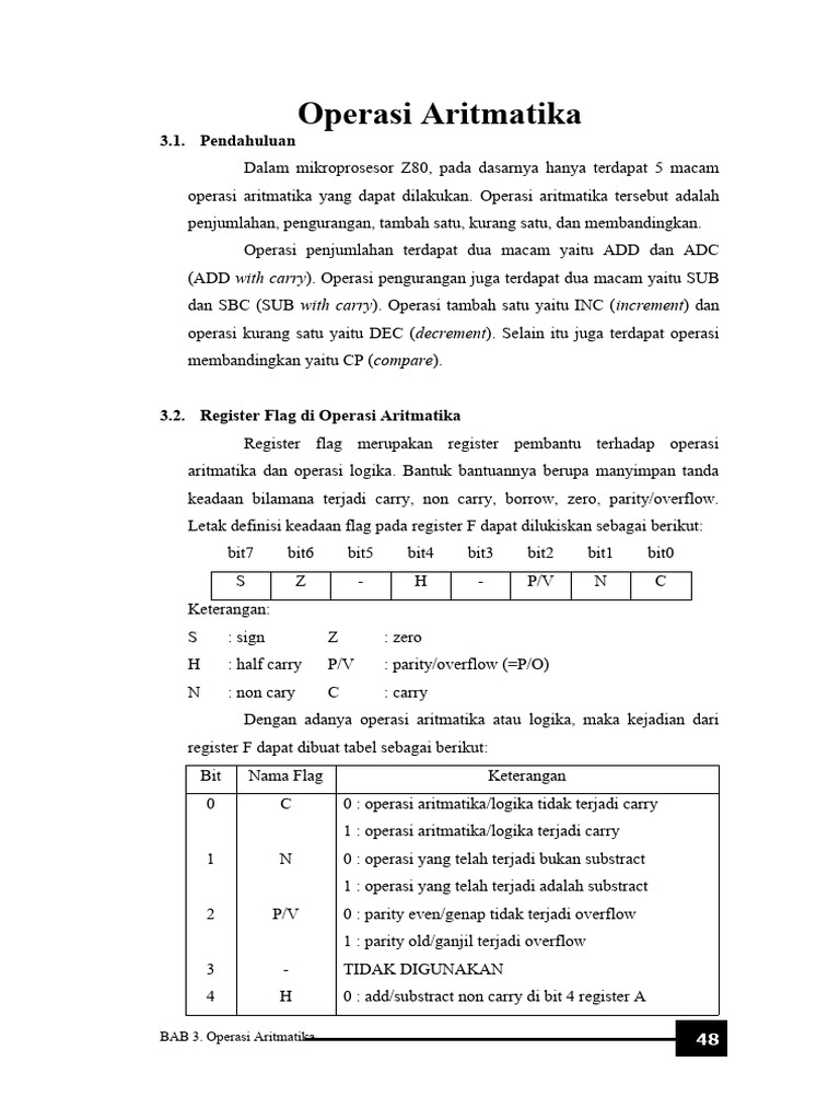 Labsheet 3 - Operasi Aritmatika | PDF