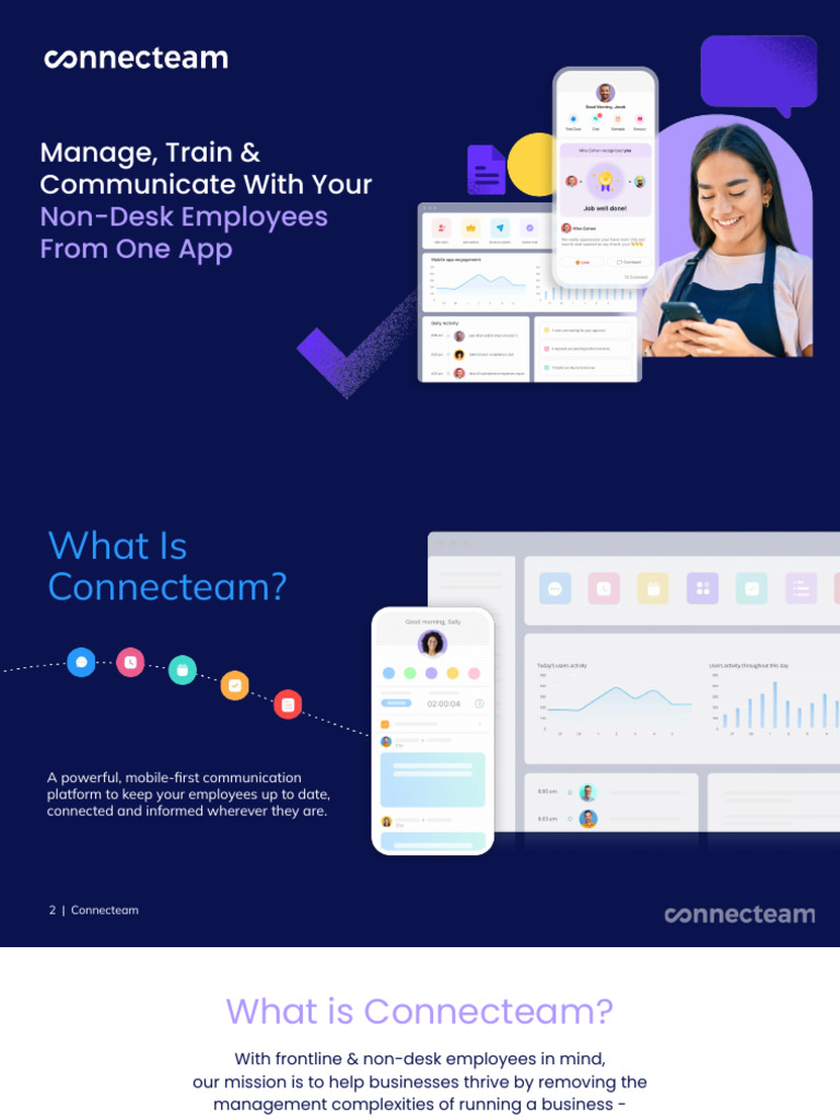 Connecteam Overview Deck | PDF | Communication | Mobile App