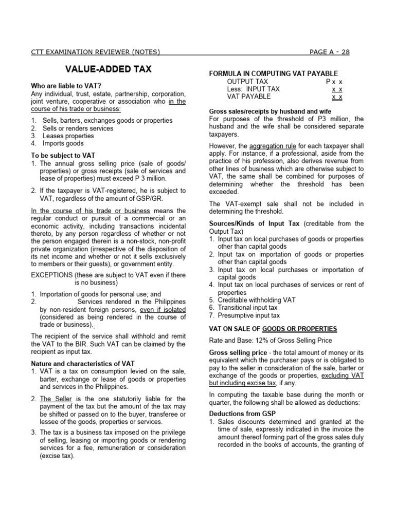 Vat & Opt | PDF | Value Added Tax | Taxes