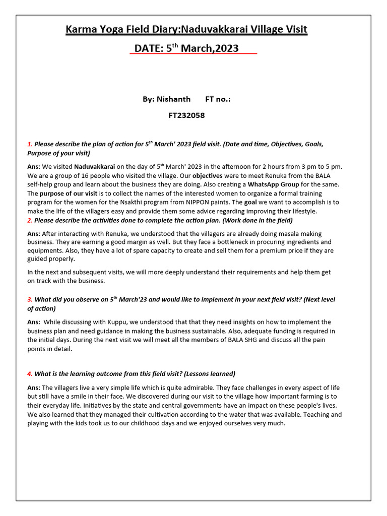 FT232058 Nishanth 5.03.23 | PDF | Behavior Modification