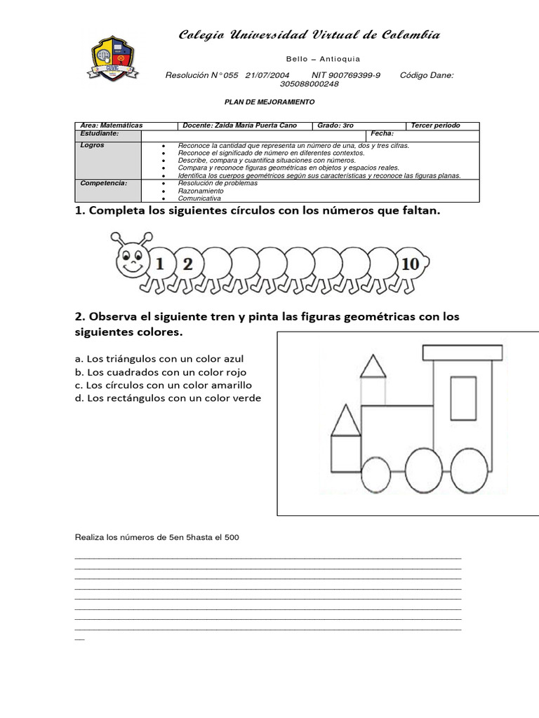 Plan de M 3 | PDF | Color | Matemáticas
