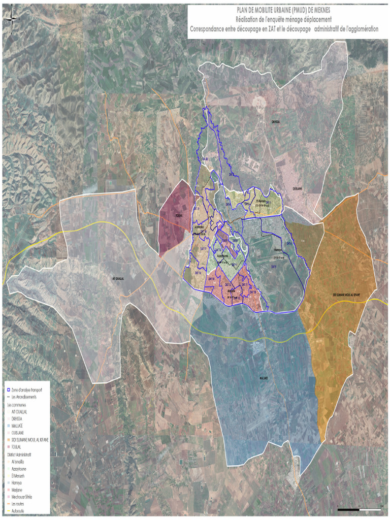 PMUD de Meknès - Découpage en ZAT + Découpage Administratif | PDF