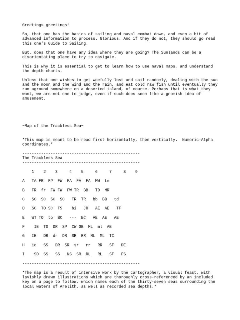 Ner'Enthis' Guide To The Trackless Sea | PDF | Physical Geography ...