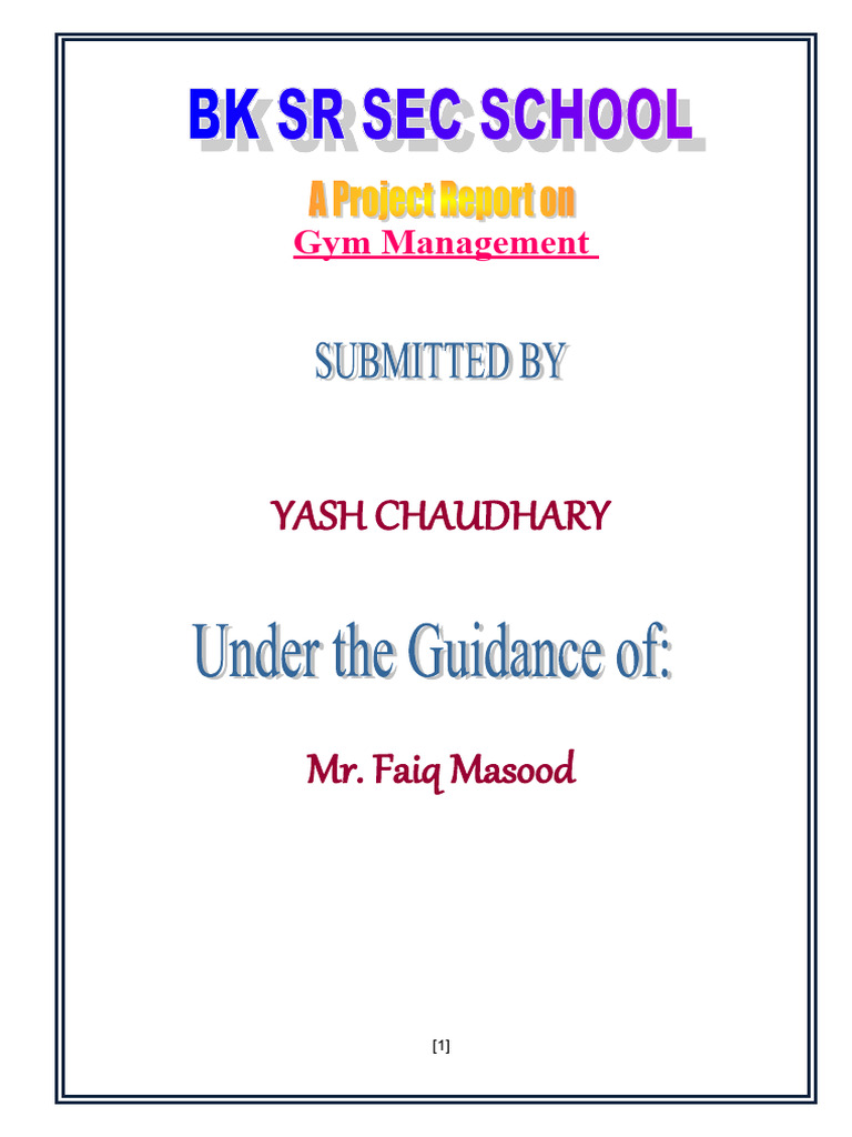 Project Report On Gym Management | PDF | Databases | Relational Database