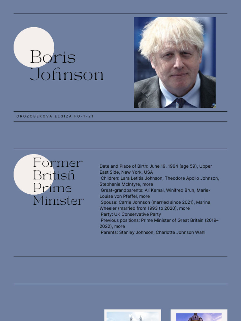 Boris Johnson: Biography and Family | PDF