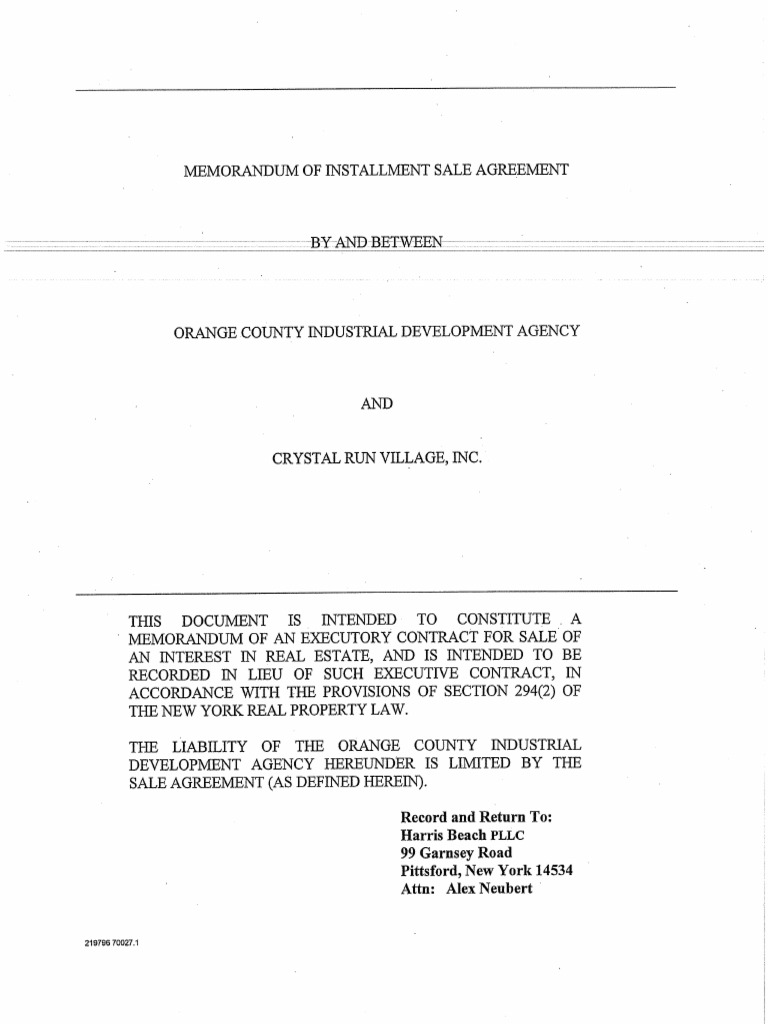 Memorandum-of-Installment-Sale-Agreement-1 | PDF | Land Lot | Property Law