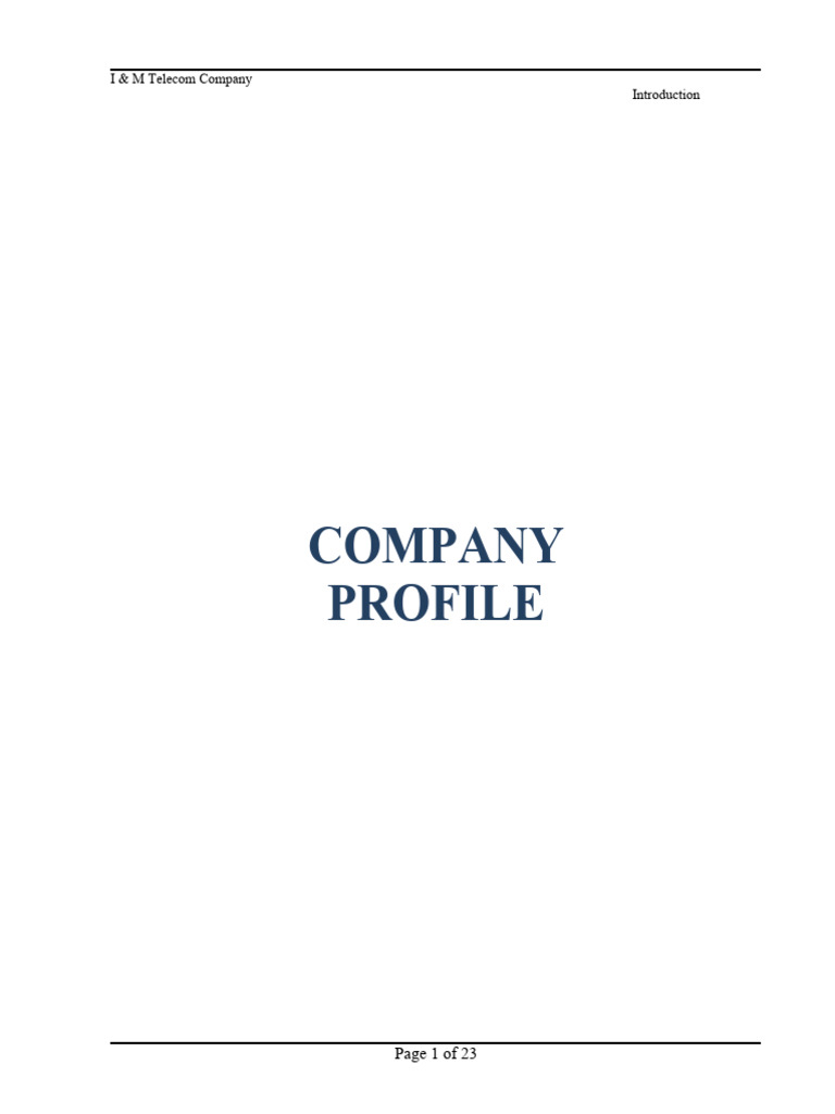 I&M Company Profile Editable | PDF | Air Conditioning | Rectifier