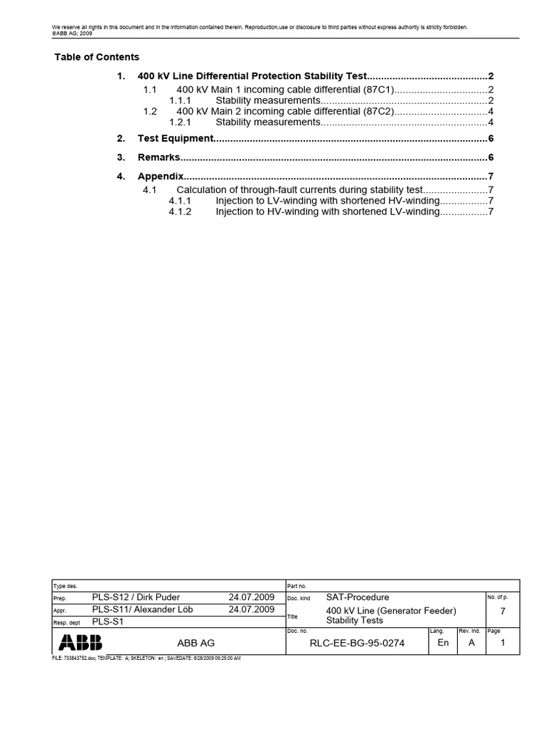 Stability Test Protocol | PDF | Electrical Engineering | Electricity