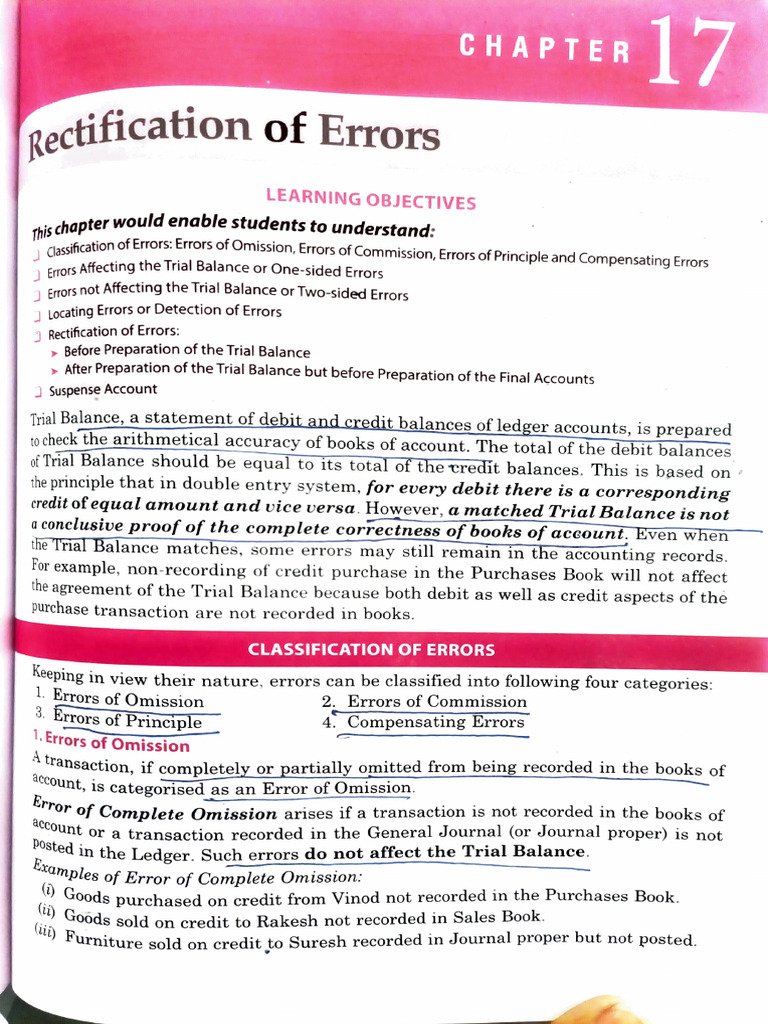 Rectification of errors Assignment | PDF | Debits And Credits | Financial Services