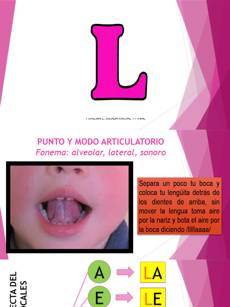 Fonema L (Repaso) | PDF | Sílaba | Comunicación oral