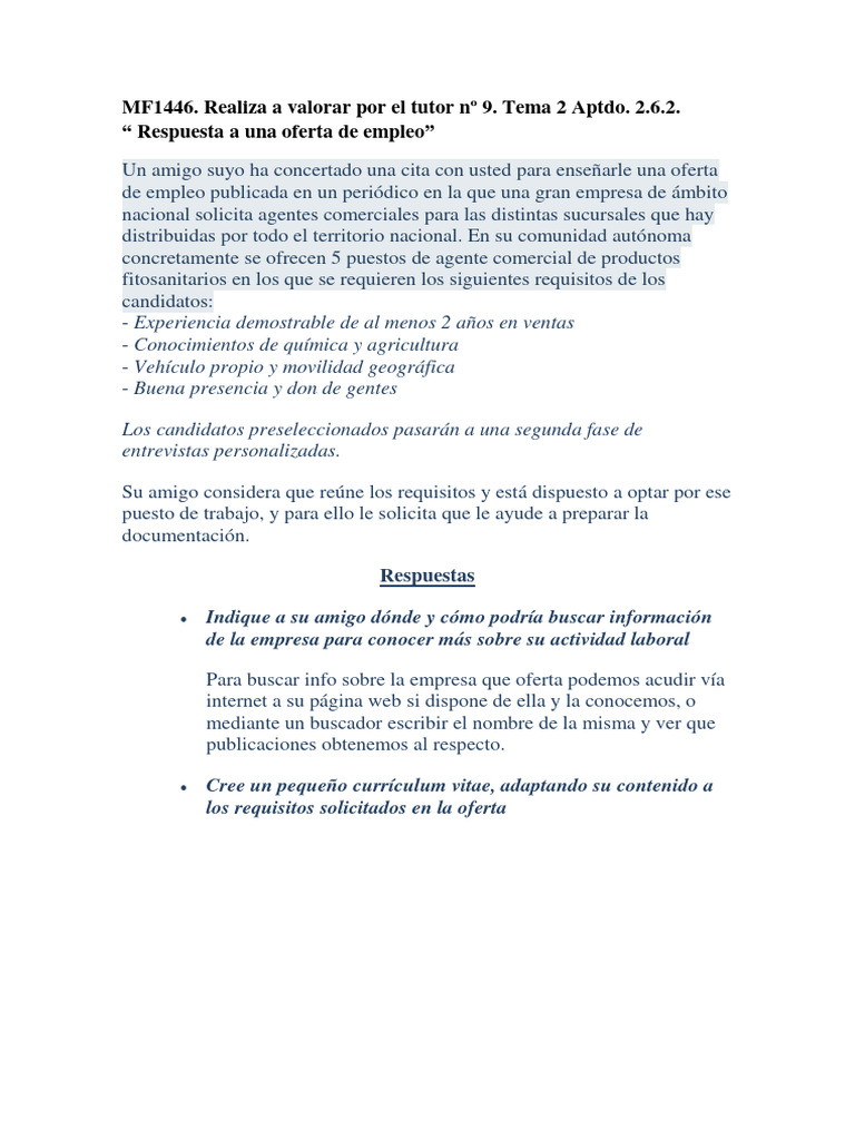 MF1446. Realiza A Valorar Por El Tutor Nº 9. Tema 2. Apartado 2.6.2 ...