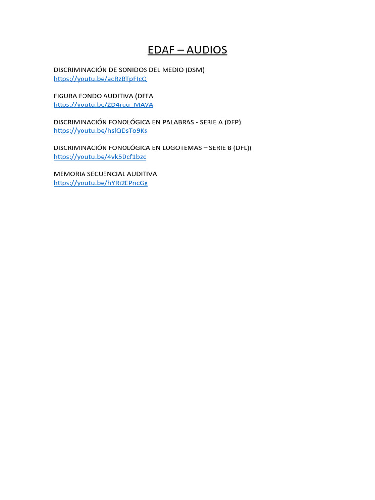 Edaf Audios | PDF
