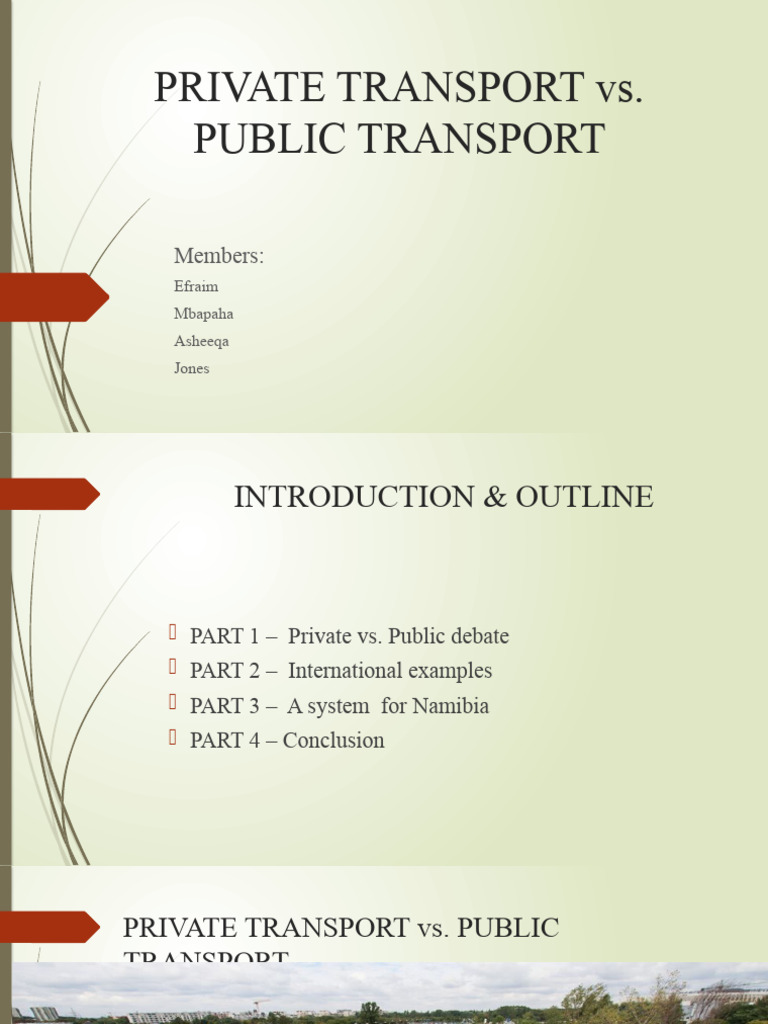 Private Transport Vs.. | PDF