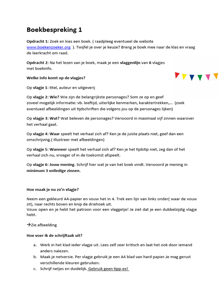 Boekbespreking Opdracht | PDF