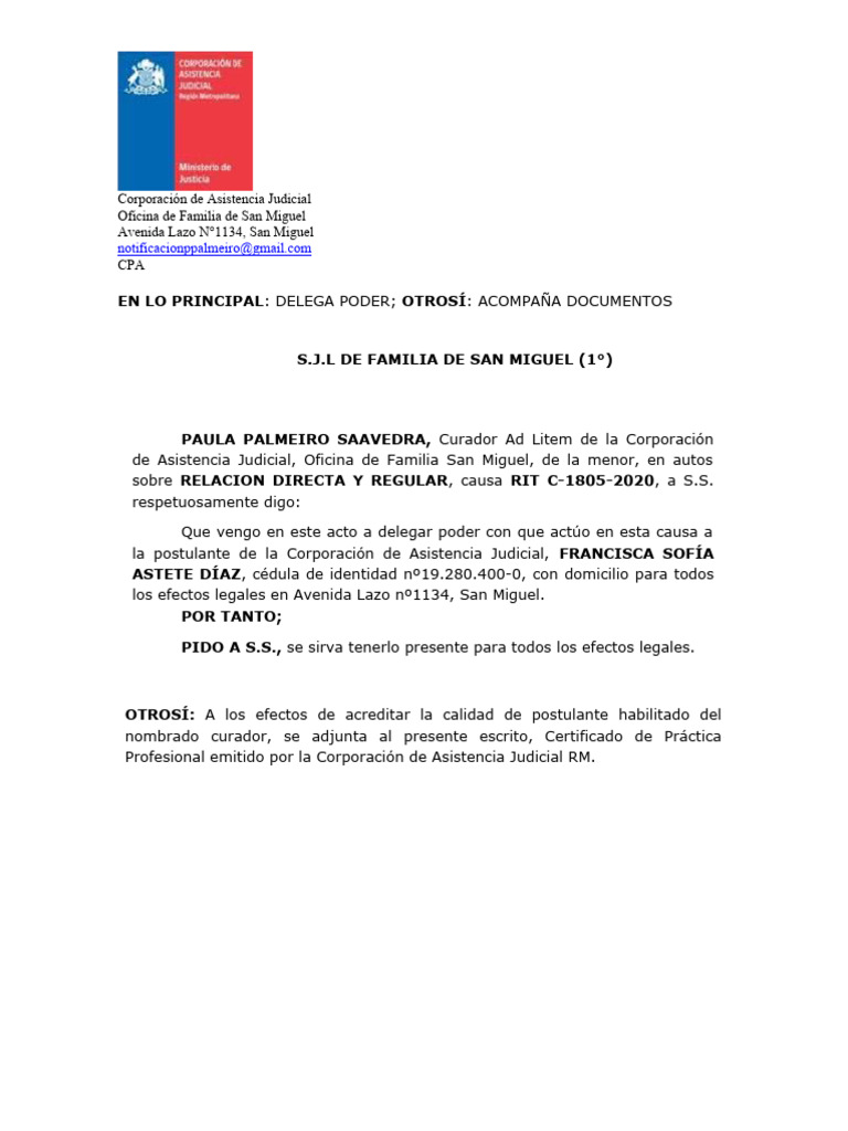 Delega Poder Curador | PDF