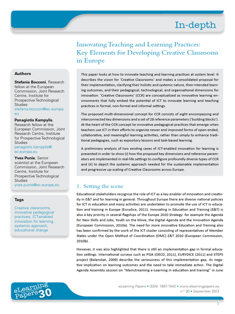 Innovating Teaching And Learning Practices Key Elements For Ccr Short