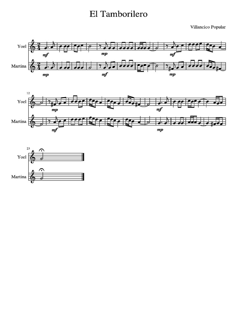El Tamborilero Dúo | PDF