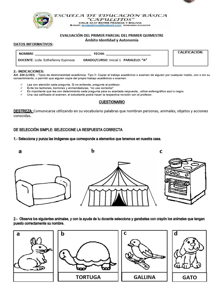 evaluacion comprensión y expresión del lenguaje (1) | PDF ...