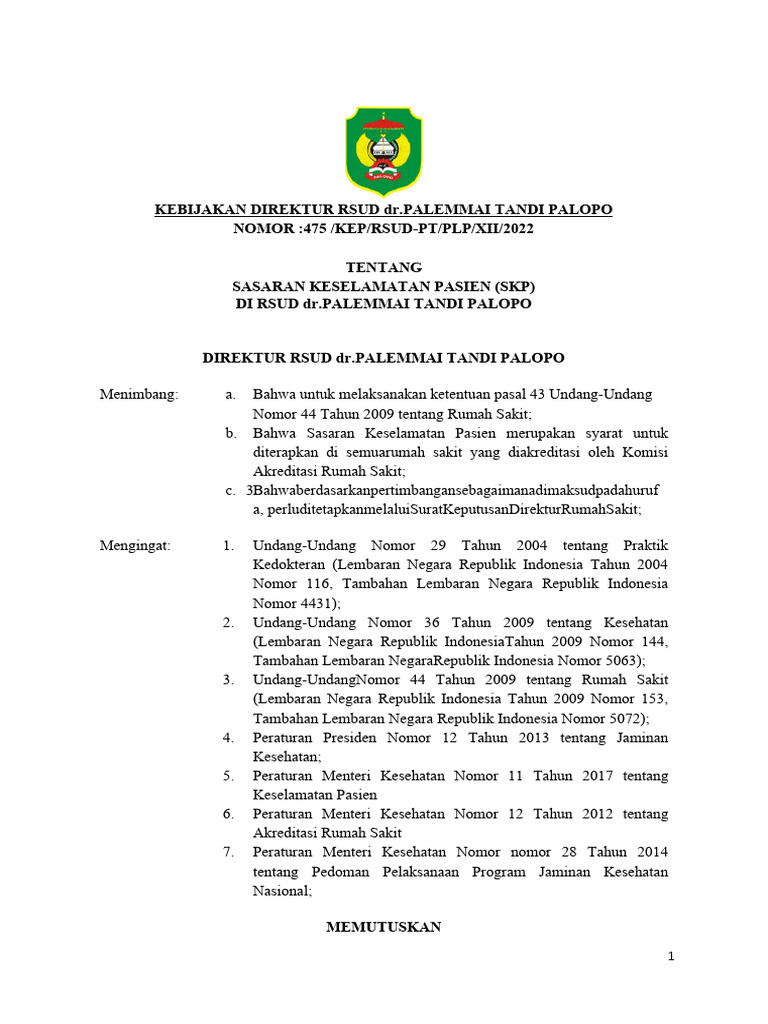 Ep 1 A SK Dan Panduan 6 Standar SKP | PDF