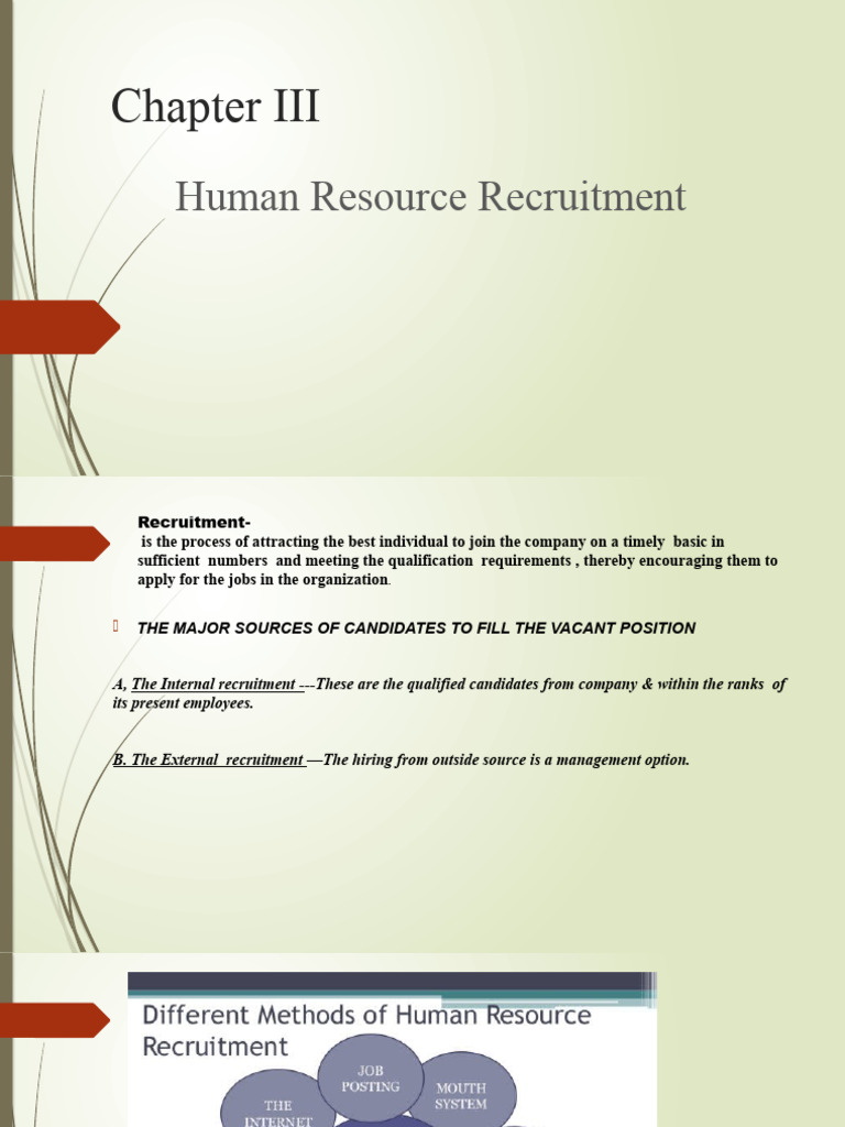 Hrm Chapter 3 Pdf Recruitment Employment