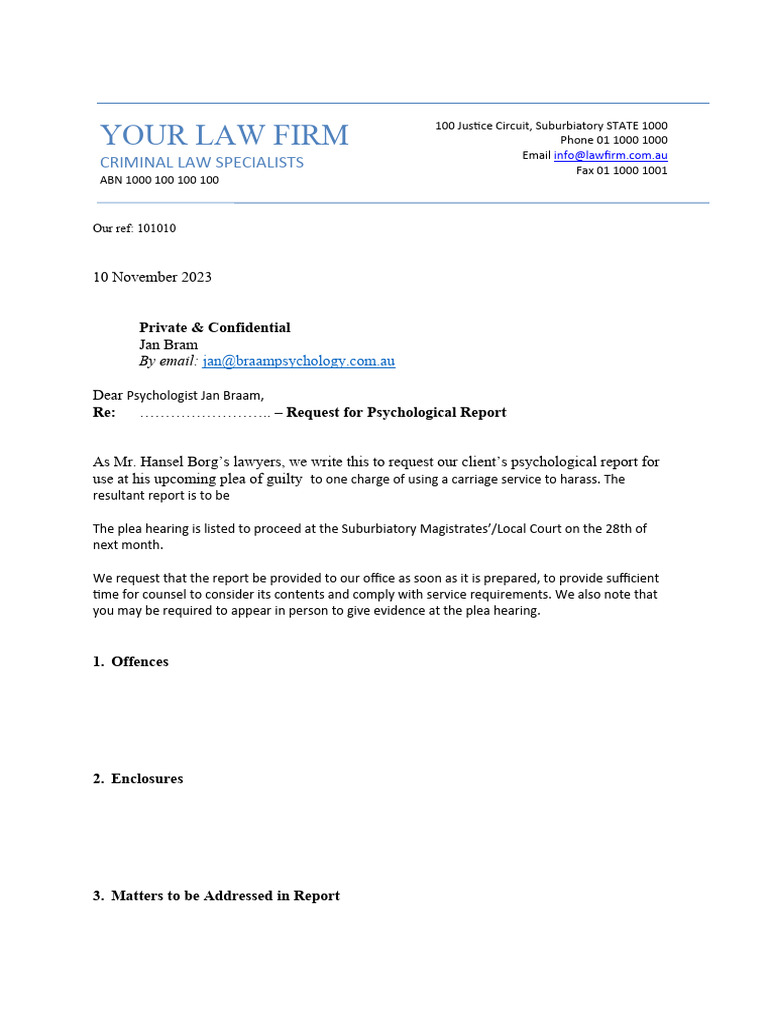 3c. Task 3 - Request For Report Templatev2 | PDF