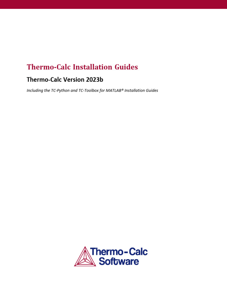 Thermo-Calc Installation Guides | PDF | Installation (Computer Programs) | Directory (Computing)